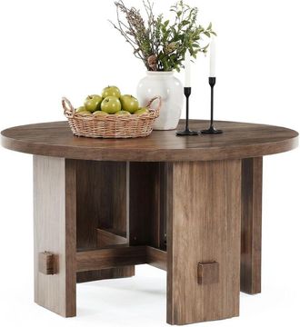 Tribesigns Tribesigns Table basse ronde sur pi&eacute;destal, petite table dappoint ronde de 80 cm (31,5 pouces), meuble daccent fermier, adapt&eacute;e aux enfants