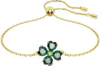 Swarovski Swarovski Damen Armband Gl&uuml;cksklee Gr&uuml;n Goldlegierungsschicht Idyllia 5666585 - - Accessories - Damen - Gelb - ONE SIZE