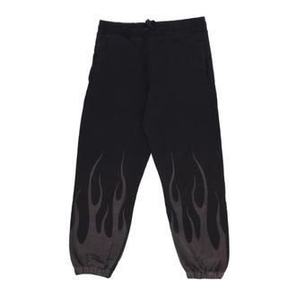 Vision Of Super Flammenmuster Fleece Trainingshose - - Trousers - Herren - Schwarzk - S