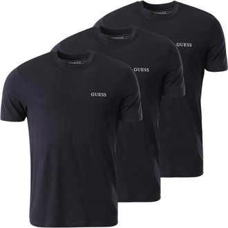 Guess Homme, Tops, Noir, Taille: XL Lot de 3 T-shirts en coton - Collection Bleue