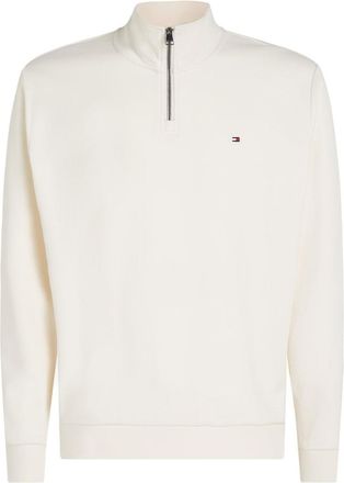 Tommy Hilfiger Troyer in Sweat-Qualit&auml;t mit kleiner Logo-Stickerei in