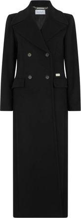 Philipp Plein Femme, Manteaux, Noir, Taille: 38 FR Duke Long Coat Baroque Skull