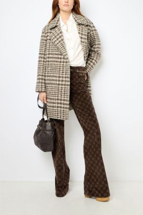 Gerard Darel Manteau &agrave; carreaux - LEOPOLDINE - Cigare