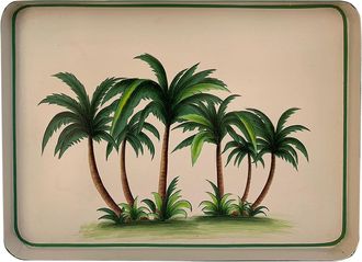 Les-Ottomans Hand-painted Iron Tray-palms