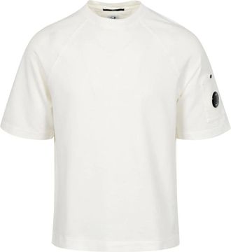 C.P. Company C.p. Company, Homme, Tops, Blanc, Taille: S Logo Patch Pocket T-Shirt