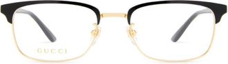 Gucci Brille mit eckigem Gestell - Schwarz