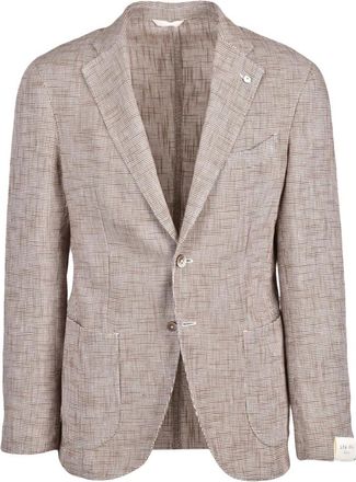 L.B.M. 1911 L.b.m. 1911, Homme, Vestes, Brun, Taille: 2XL Giacca Stondata