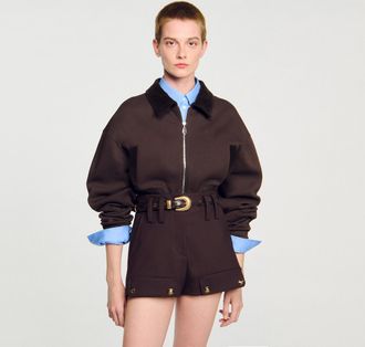 Sandro Ceinture en cuir effet python