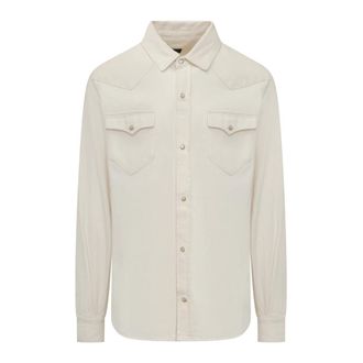 Alanui Homme, Chemises, Blanc, Taille: L Chemises &agrave; boutonni&egrave;re et deux poches