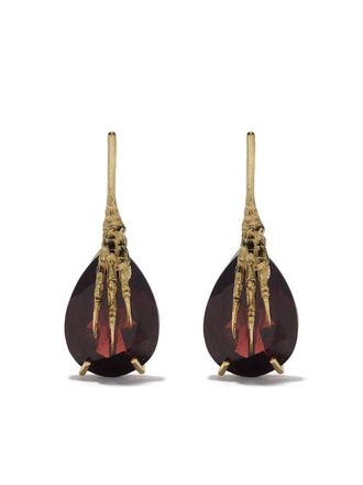 Wouters & Hendrix 18kt Claw Goldohrringe mit Granat