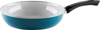 Riess 0057-010, Emaille Pfanne extra stark, NOUVELLE-AQUAMARIN EXTRA STARK, Durchmessser 28 cm, Höhe 6.5 cm, Inhalt 2.2 Liter, Emaille, Induktion Blau