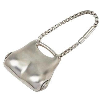 Chanel Porte-cl&eacute;s en m&eacute;tal Pre-owned - Femme - Pre-owned - Gris - Taille: ONE Size