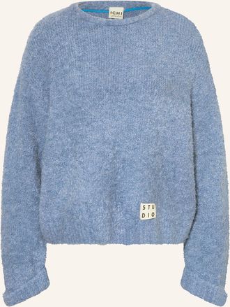 Ichi Bouclé-Pullover Ihblarisa blau