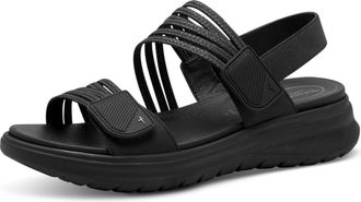 Tamaris Comfort Damen Sandalen flach Sportlich Vegan, Schwarz (Black Uni), 40 EU