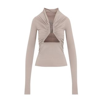 Rick Owens Jersey L/S Prong - - Tops - Damen - Beige - M