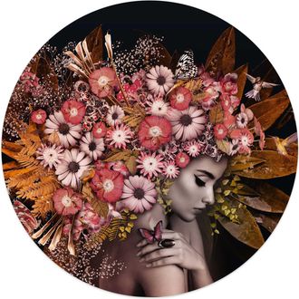 Reinders Plexiglasbild, Blumenreichtum, Schlafzimmer, Poster, Wanddeko, Room Decor, Acrylglas, Rosa, &Oslash; 50cm