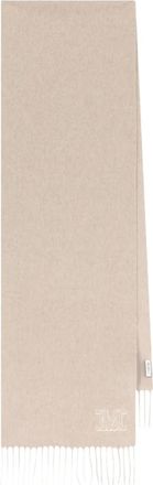 Max Mara Schal mit Fransen - Nude