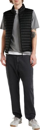 Benetton Herren Gilet 2twduj00p Jacke, Schwarz, XL