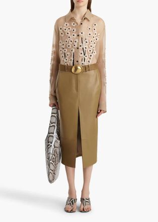 Khaite Embroidered Floral Shirt - Ivory