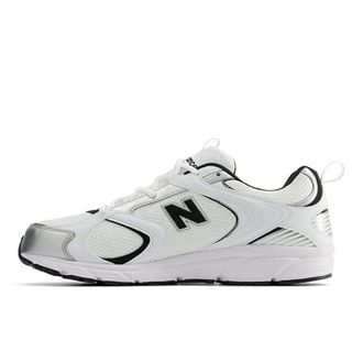 New Balance Homme 408 Fashion-Sneakers, Blanc Noir Argent, 44.5 EU