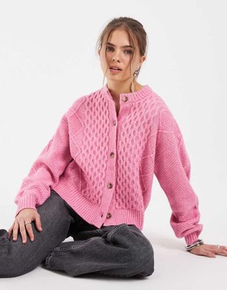 Levi's gilet en maille Charlotte rose-Rouge