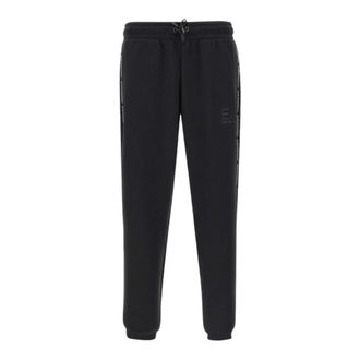 Emporio Armani Schwarze Jogginghose mit Logo-Schriftzug - - Trousers - Herren - Schwarzk - 3XL