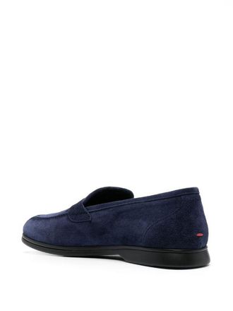 Kiton Mens Tonal-Stitching Almond-Toe Loafers Aw23 M