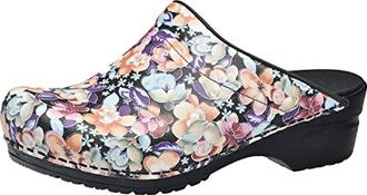 Sanita Inalo | Sabots Ouvert | Produit Original Fabriqué à la Main pour Femme | Assise Plantaire de Forme Anatomique avec Mousse Souple | Multicolore | 37 EU