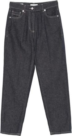 PESERICO Femme, Jeans, Bleu, Taille: 40 FR Pantalon cinq poches avec surpiq&ucirc;res