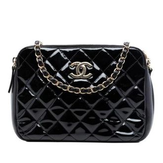 Chanel Pre-owned Gesteppte Lackleder Schultertasche - - Pre-owned - Damen - Schwarzk - ONE SIZE