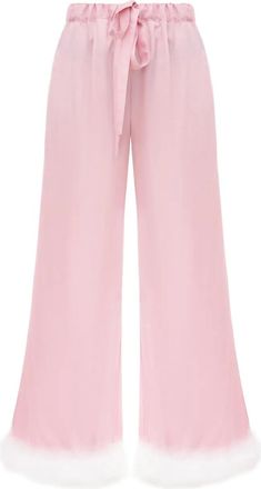 Sleeper pantalon Bisou Bisou &agrave; d&eacute;tails de plumes - Rose