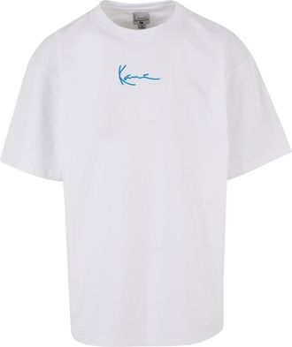 Karl Kani Herren Small Signature Blue Logo Tee White, M