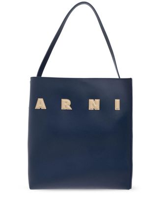 Marni sac à main à patch logo - Bleu