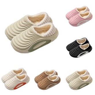 Generic Pantoufles dhiver antid&eacute;rapantes &agrave; dos ferm&eacute; avec doublure en peluche, chaudes et confortables en mousse &agrave; m&eacute;moire de forme pour int&eacute;rieur et ext&eacute;rieu