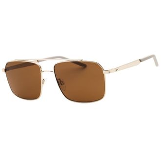 Nike Traveler Strike Sonnenbrille Mit Braunen Gl&auml;sern Und Goldoptik
