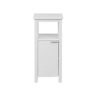 Mobili Rebecca Armoire à Portes Autoportante, Salle de Bain Cuisine Linge, Blanc, Style Moderne, MDF, Hygiénique, Facile à Nettoyer - Dimensions : 79 × 34 × 30 cm (H