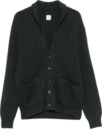 Eleventy Cardigan &agrave; col ch&acirc;le - Homme - Pulls - Gris - Taille: L