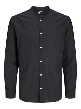 Jack & Jones Plus Size JJEBREEZE T-Shirt LS SN PLS, Noir, 4XL