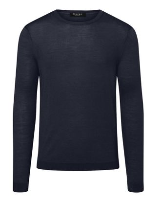 Maerz Rundhals-Pullover aus extrafeiner Summer Merinowolle in