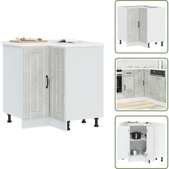 vidaXL The Living Store - vidaXL K&uuml;chen-Eckunterschrank Lucca Betongrau Holzwerkstoff