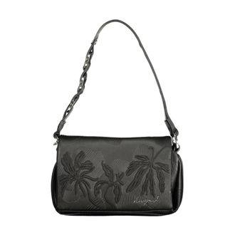 Desigual Sac bandouli&egrave;re fleuri en relief - Femme - Sacs - Noir - Taille: ONE Size