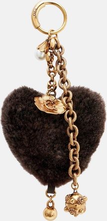 Chloé Chloé Taschenanhänger Chloé Symbols aus Shearling