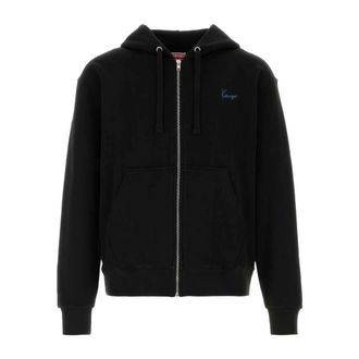 Kenzo Homme, Sweatshirts et sweats &agrave; capuche, Noir, Taille: S Sweat &agrave; capuche zipp&eacute; brod&eacute; Signature