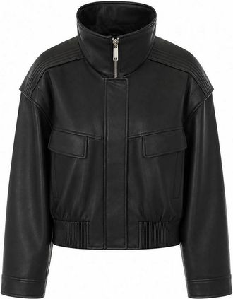 Self Portrait Bomberjacke - Schwarz