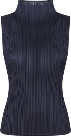 Issey Miyake Femme, Tops, Bleu, Taille: 46 FR Hauts sans manches