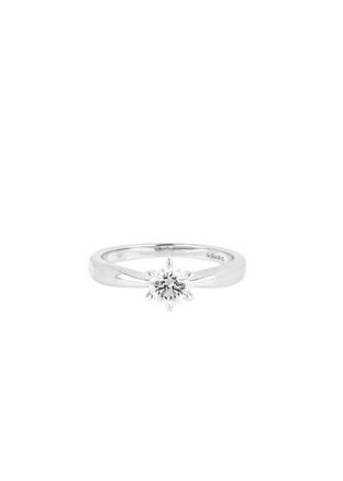 Bespoke platinum & brilliant cut white diamond solitaire ring 52.5EU