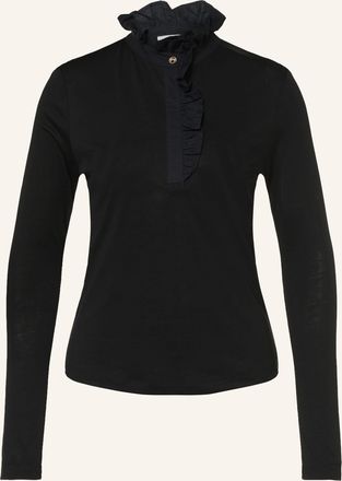 Rich & Royal Longsleeve Mit R&uuml;schen schwarz