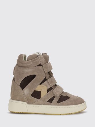 Isabel Marant Baskets montantes compens&eacute;es IM3 en su&egrave;de bicolore &agrave; scratchs