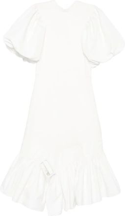 Rokh robe volantée à manches bouffantes - Blanc