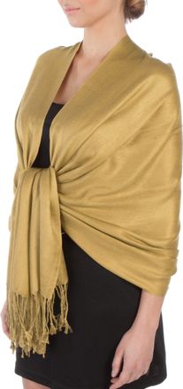 Sakkas Silky Feste weiche Pashmina Schal Wrap Stole - Goldenrod